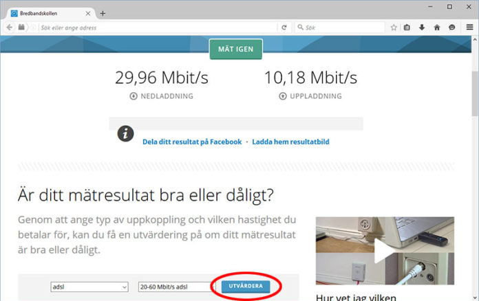 Testa hastigheten med Bredbandskollen | enkelteknik.se